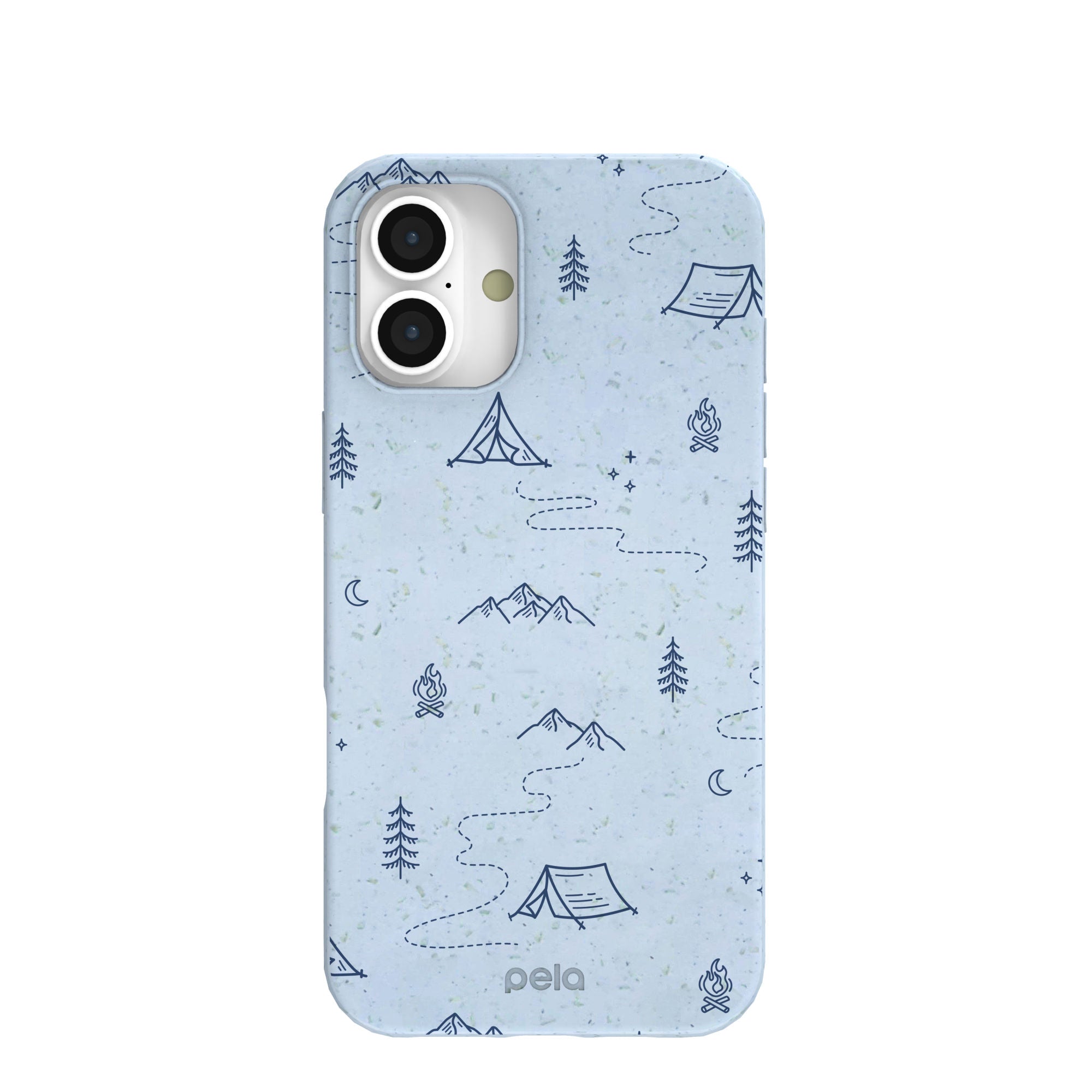 Powder Blue Camp Nights iPhone 16 Plus Case – Pela Case