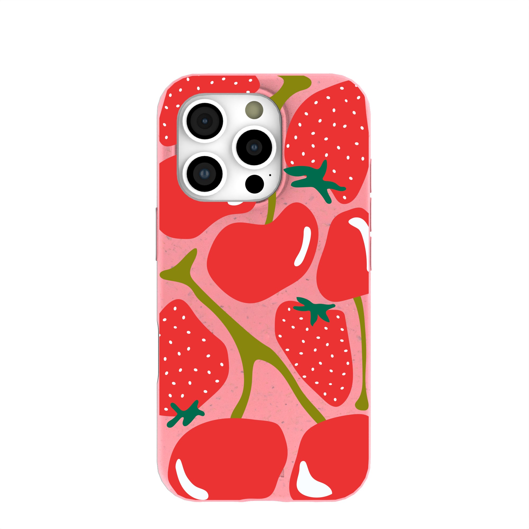 Bubblegum Pink Cherry Berry iPhone 16 Pro Case – Pela Case