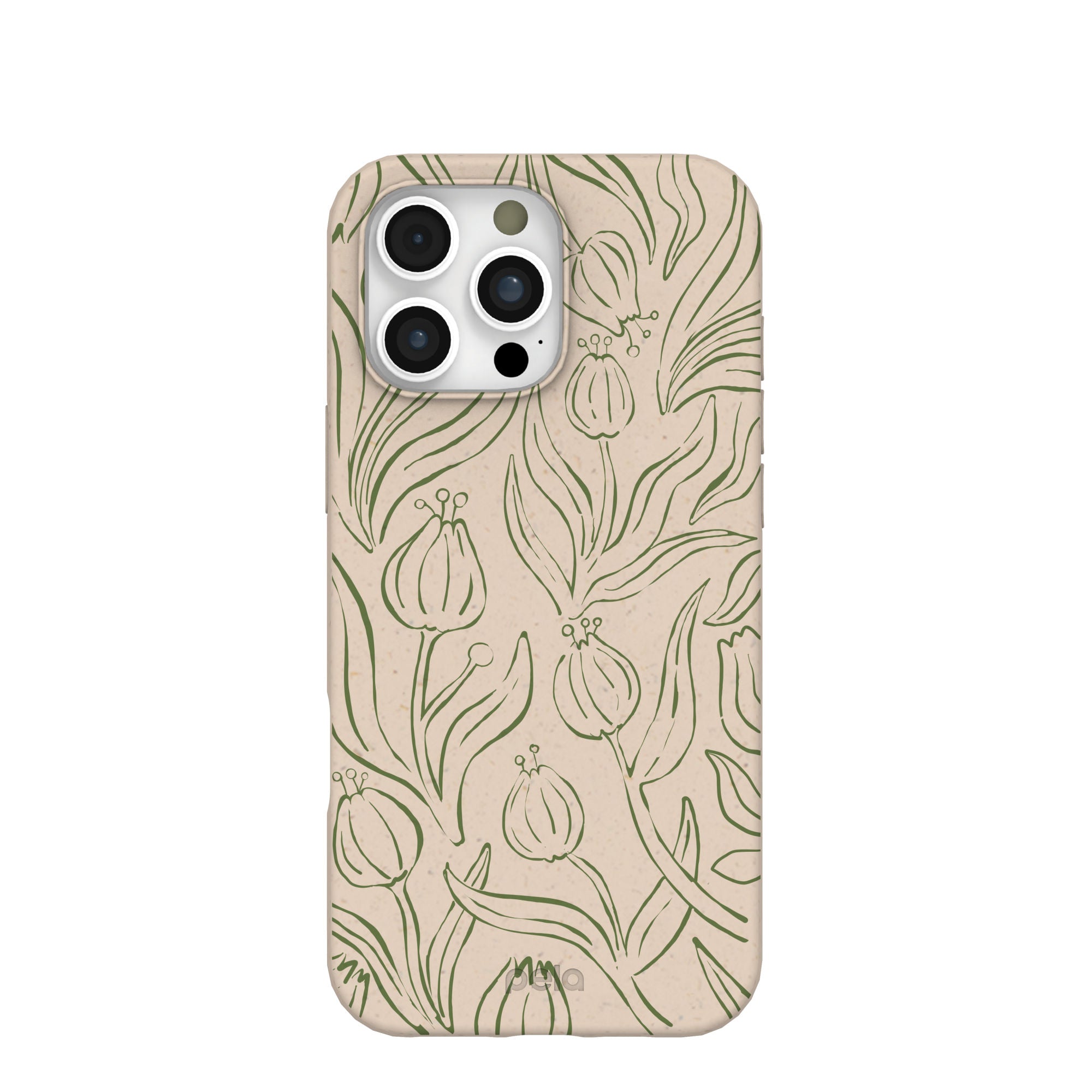Seashell Floral Flow iPhone 16 Pro Max Case – Pela Case