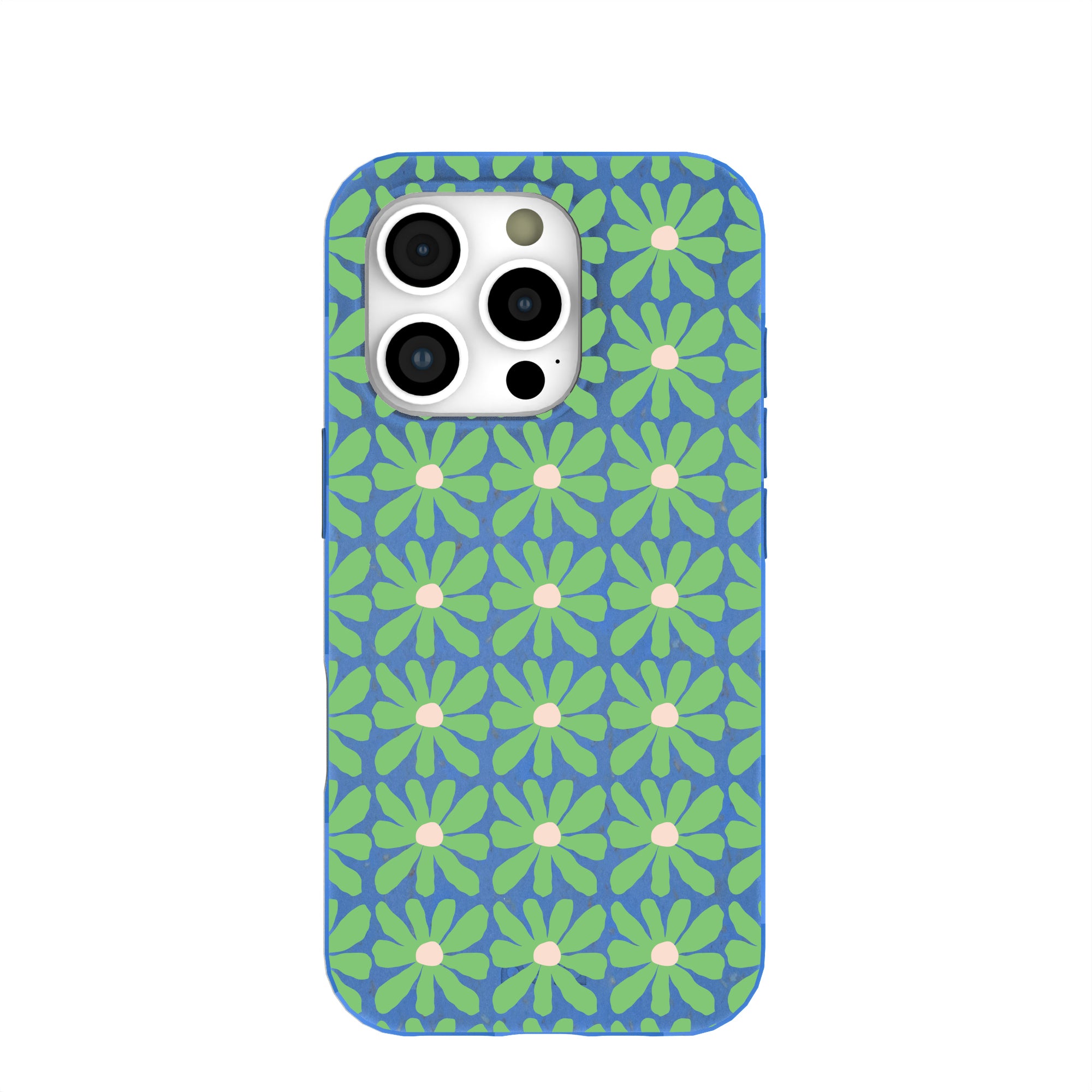 Electric Blue Flower Child iPhone 16 Pro Case – Pela Case