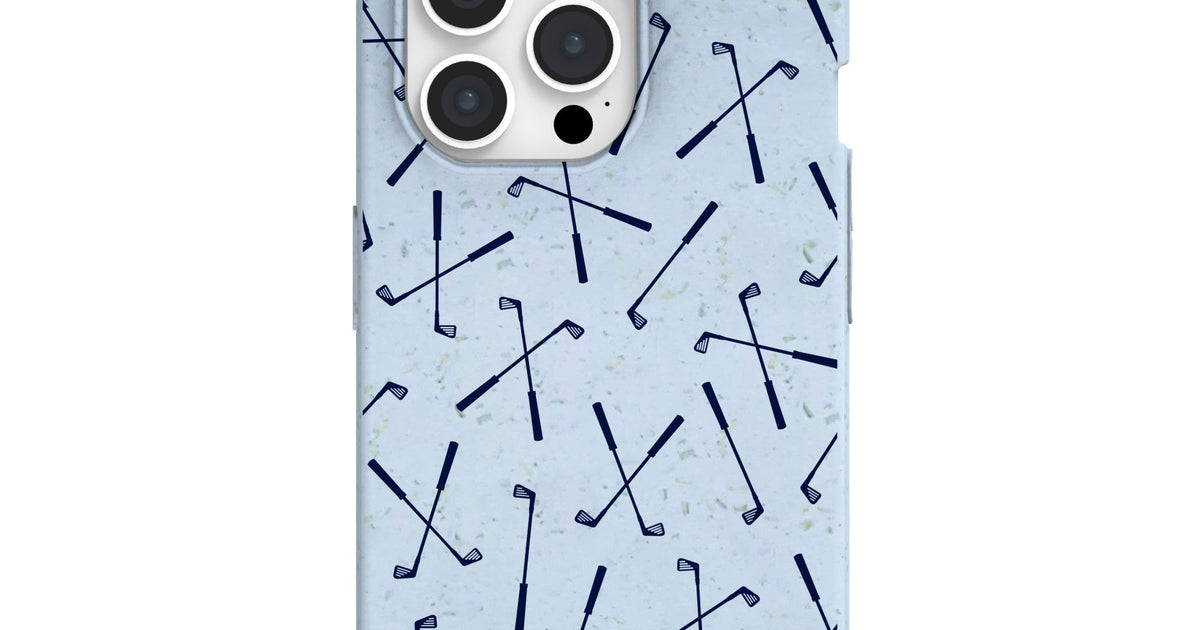 Powder Blue Golf Clubs iPhone 15 Pro Case – Pela Case