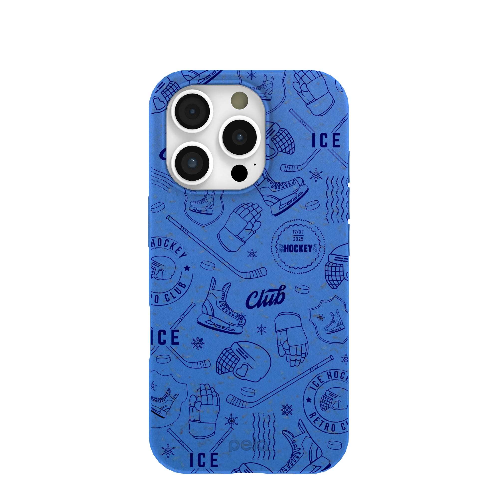 Electric Blue Hockey Postage iPhone 16 Pro Case – Pela Case