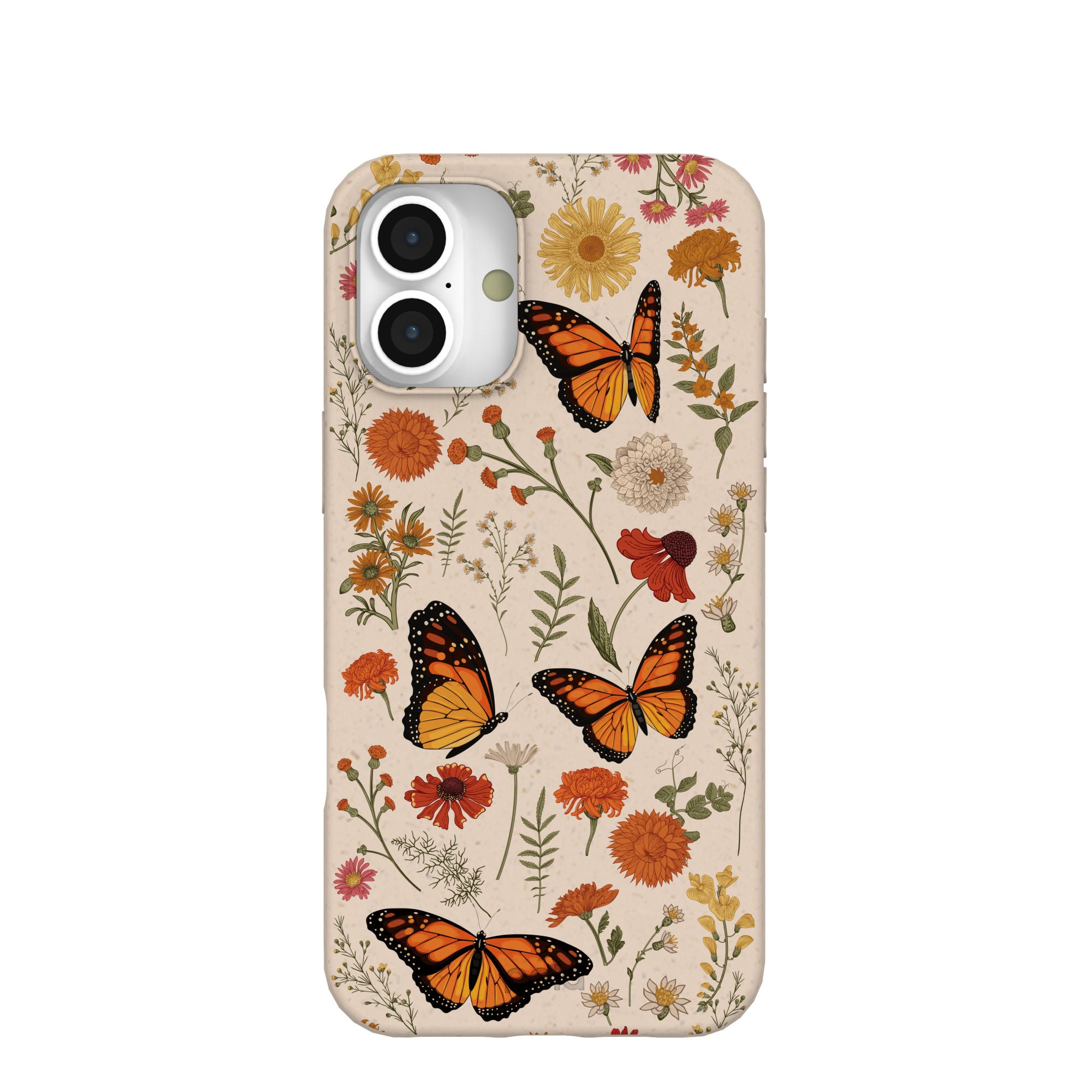 Seashell Monarch Butterfly iPhone 16 Plus Case – Pela Case