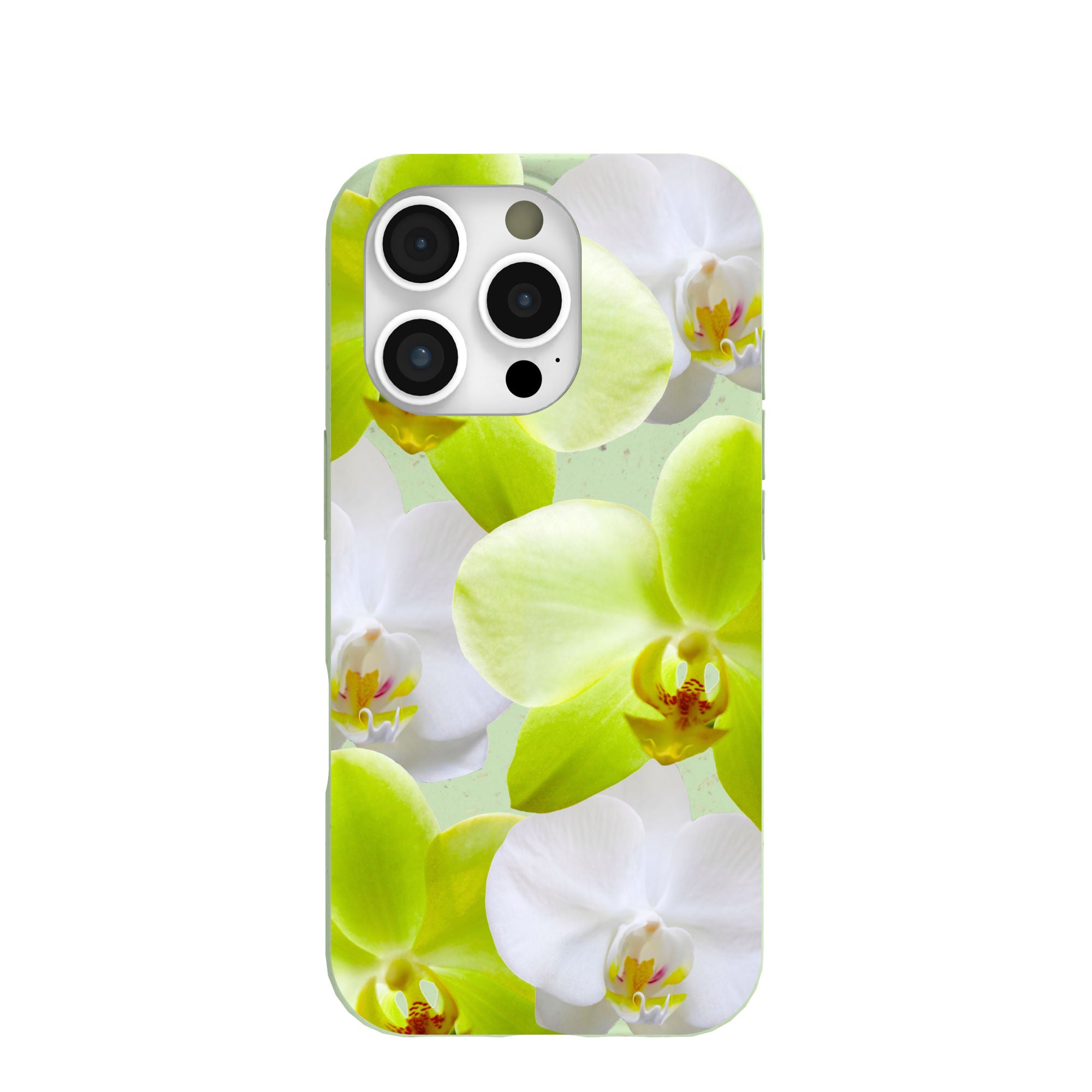 Sage Green Orchid Blooms iPhone 16 Pro Case – Pela Case
