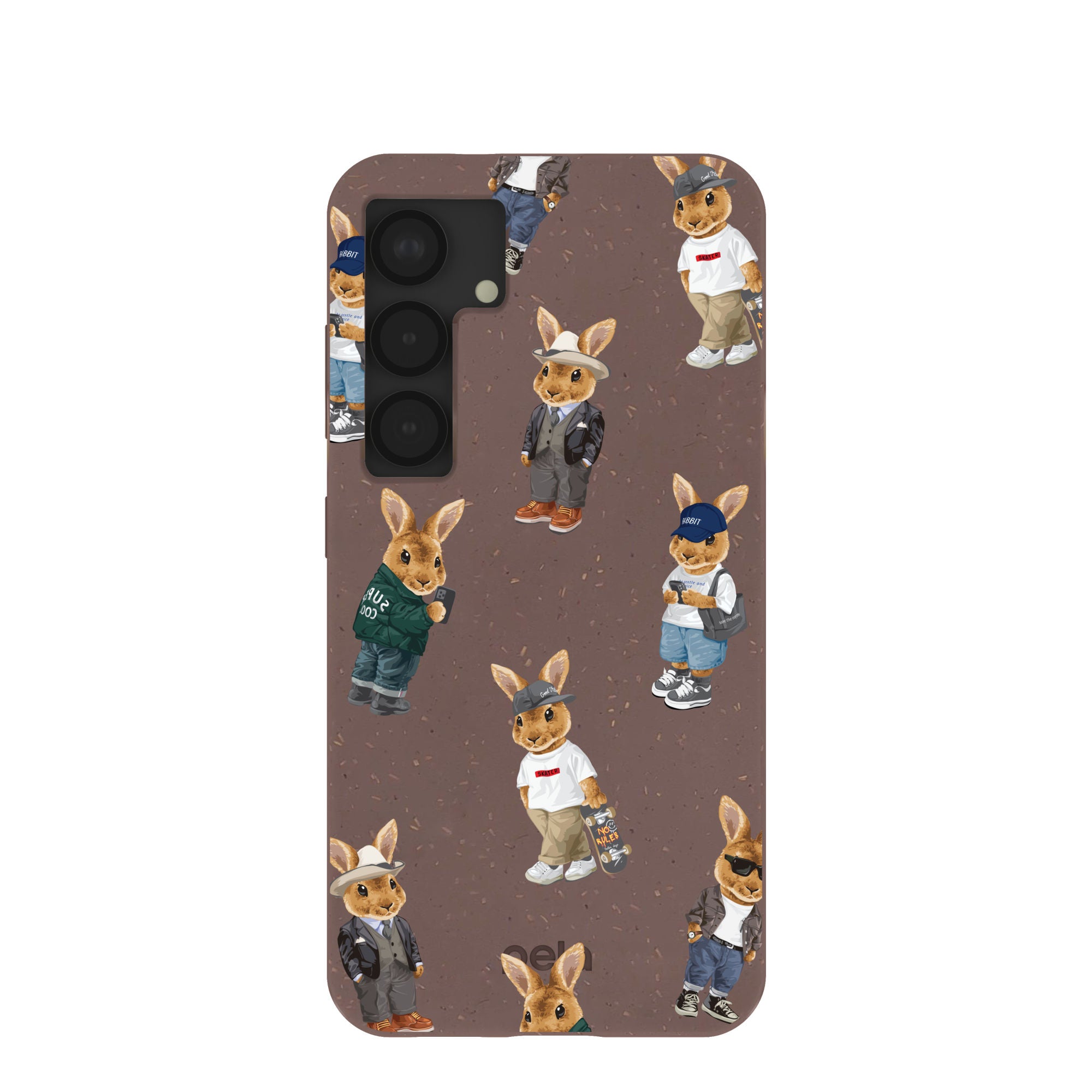 Chocolate Brown Rabbit Friends Samsung Galaxy S25 Case – Pela Case