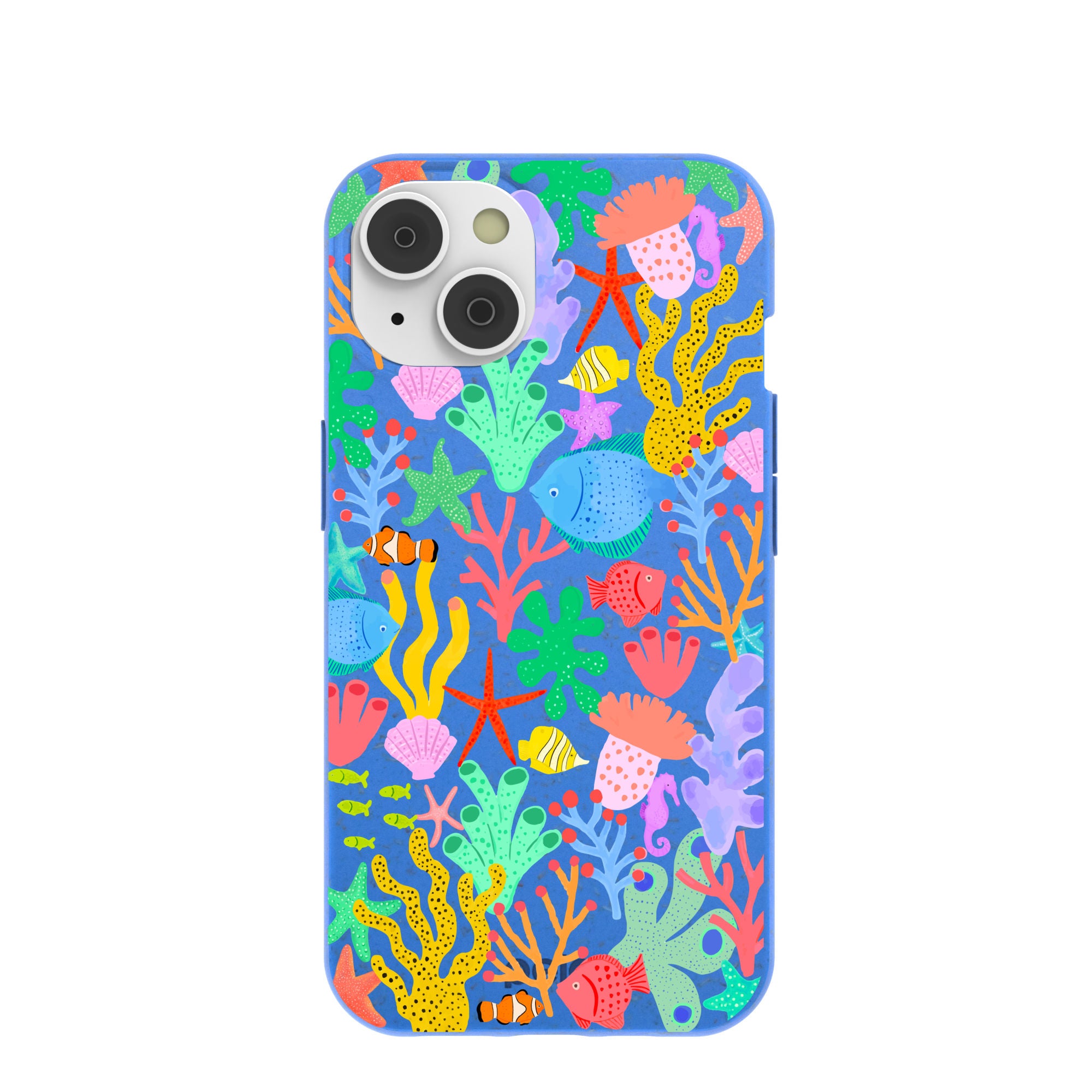 Electric Blue Underwater Blooms iPhone 14 Case – Pela Case